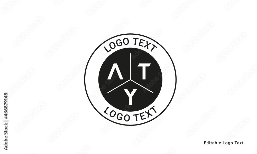Vintage Retro ATY Letters Logo Vector Stamp Stock Vector | Adobe Stock