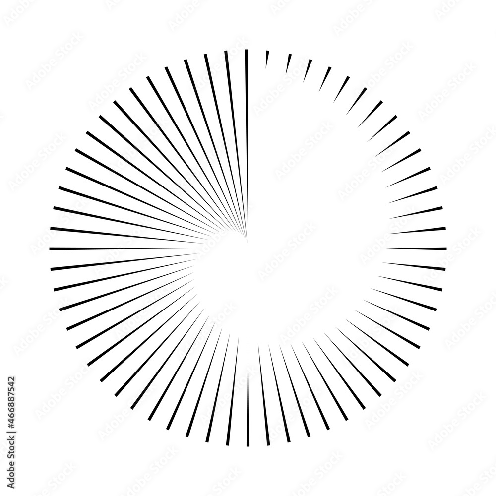 stripes around the circle logo countdown, vector circular icon with ...