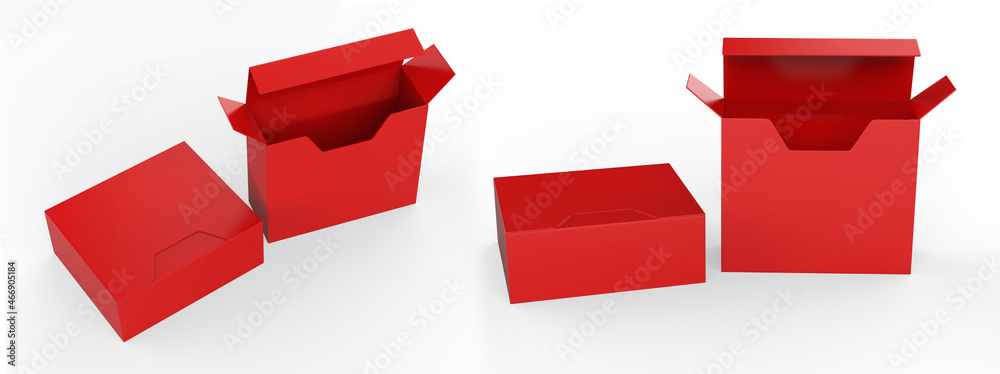 hard box mock-up. Good for packaging design isolated on white ...