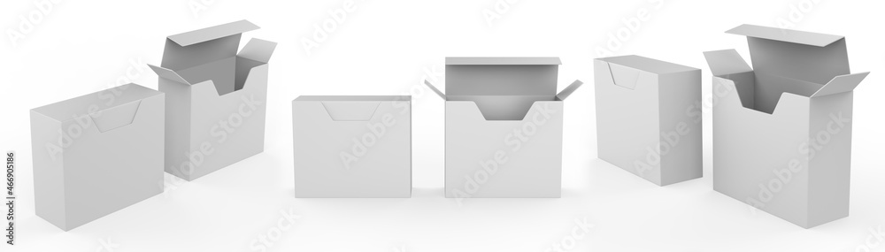 hard box mock-up. Good for packaging design isolated on white ...