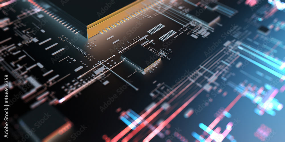 Abstract technology background/Circuit board virtual server, technology ...