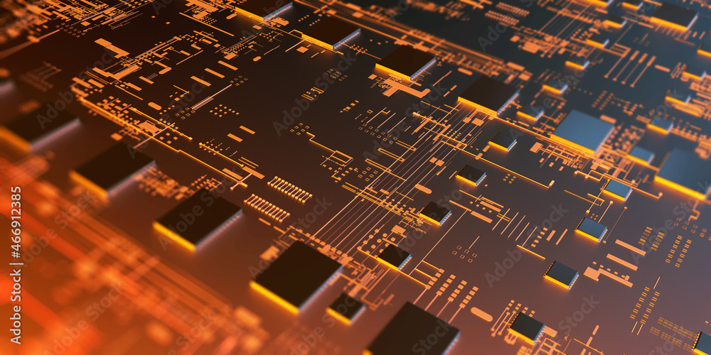 Abstract technology background/Circuit board virtual server, technology ...