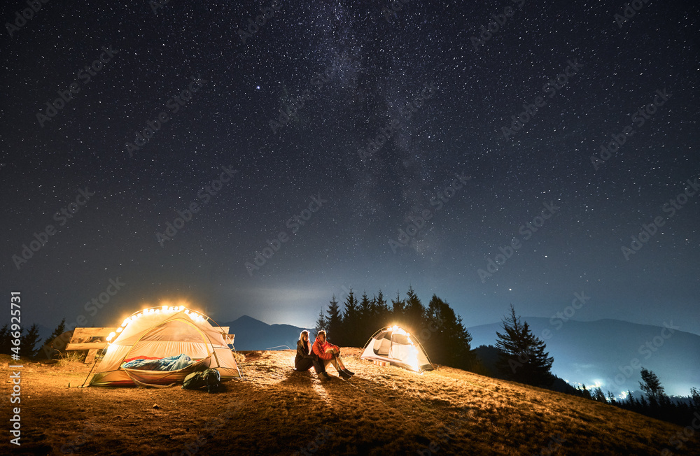 Tent At Night With Stars