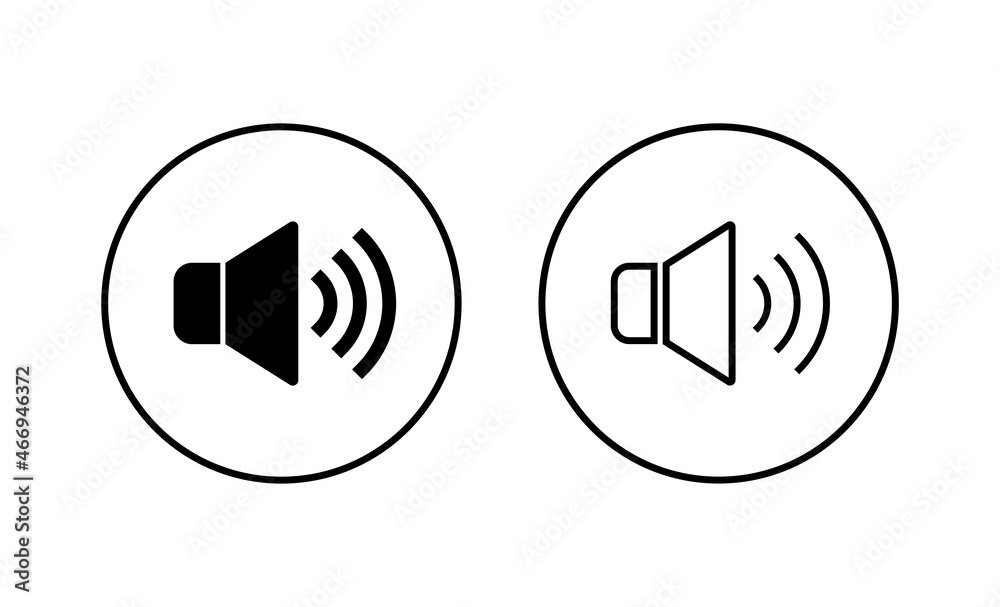 Speaker icons set. volume sign and symbol. loudspeaker icon. sound ...