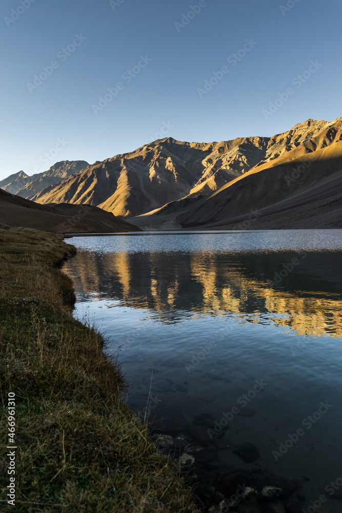 Beautiful Chandra Taal lake in Spiti valley, Himachal Pradesh. Tso ...