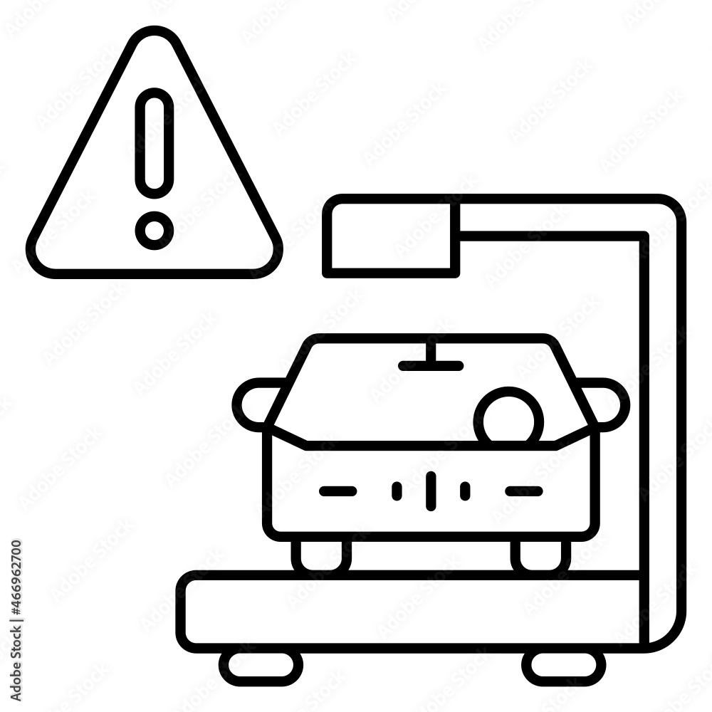 weighbridge Concept, truck scale Vector Icon Design, Weight Measuring ...