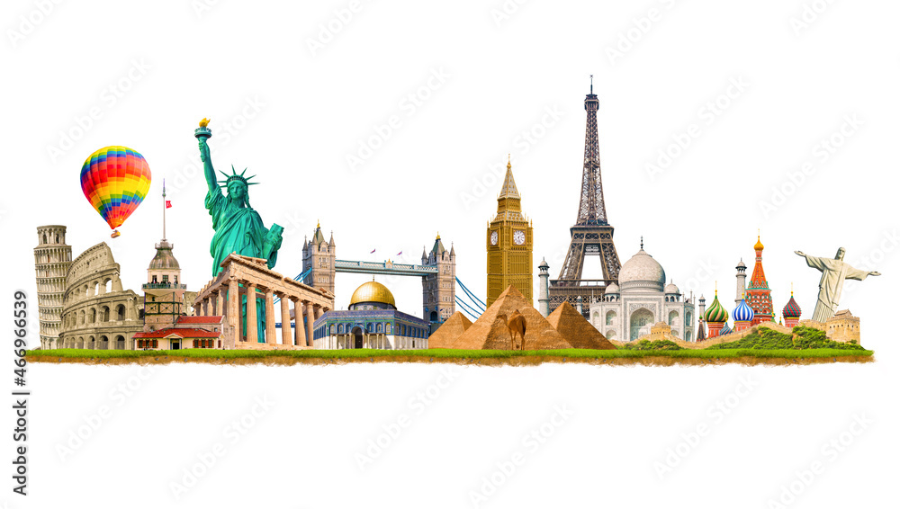 Tower of Pisa, Colosseum, Maiden's Tower, Statue of Liberty, Clock ... Tower of Pisa, Colosseum, Maiden's Tower, Statue of Liberty, Clock ...