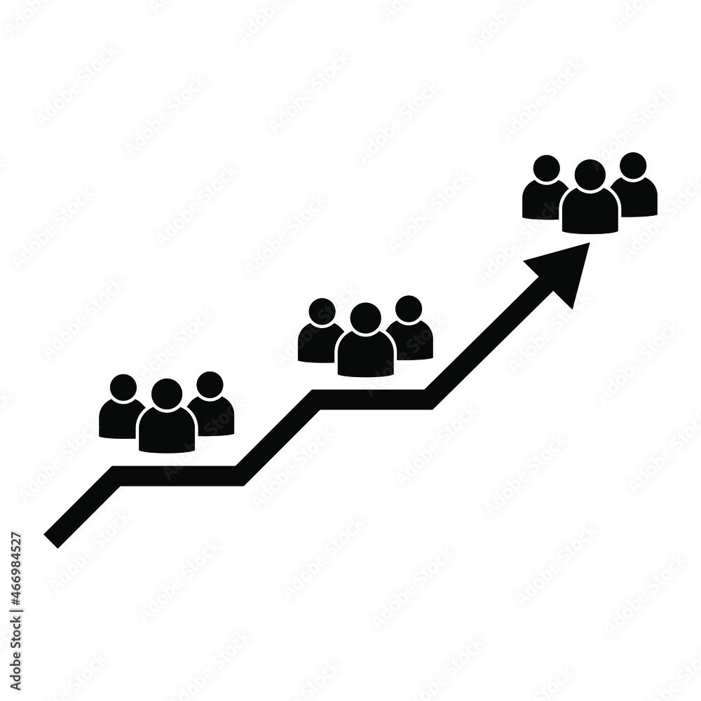 Team growth icon vector set. development illustration sign collection ...