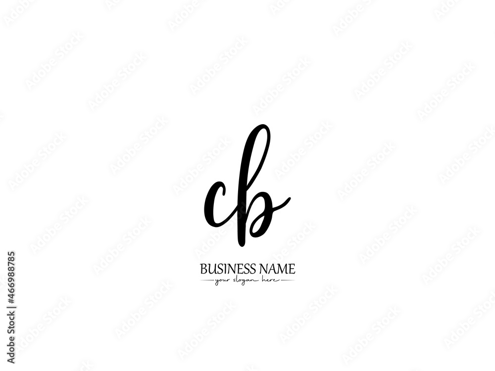 Signature CB Logo, initial CB c&b Letter Logo Icon Vector Image Stock ...
