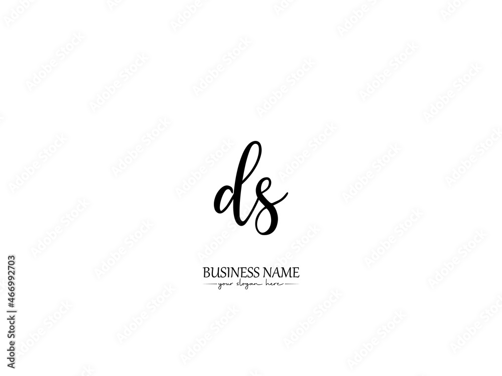 Signature DS Logo, initial DS d&s Letter Logo Icon Vector Image Stock ...