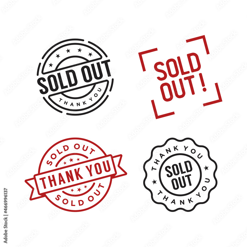 Sold Out Stamp