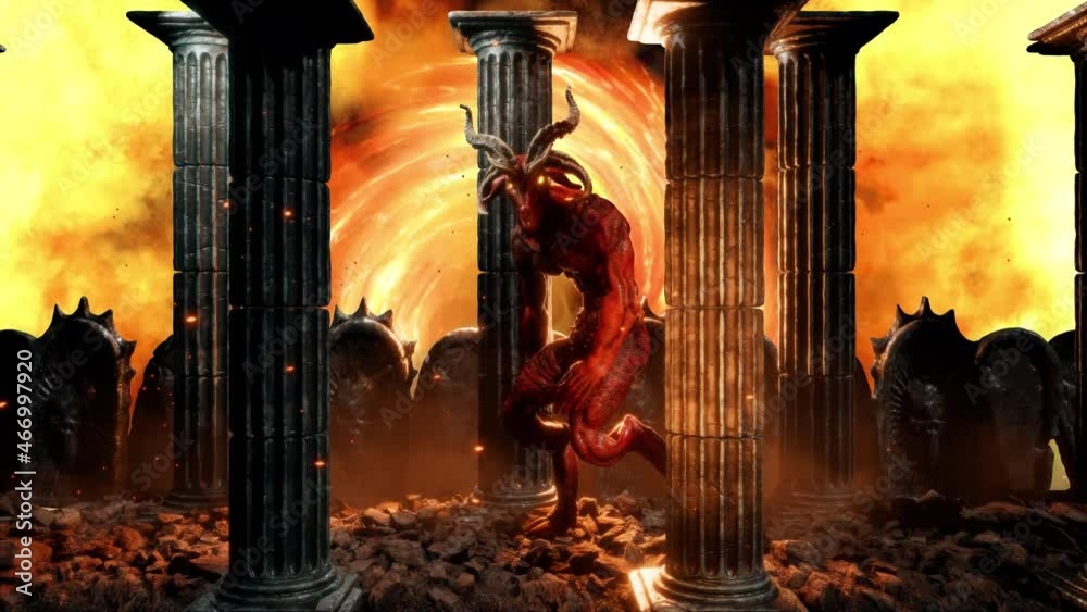 Goat Demon Baphomet VJ Loop - behold to the symbol of hell! Hold your ...