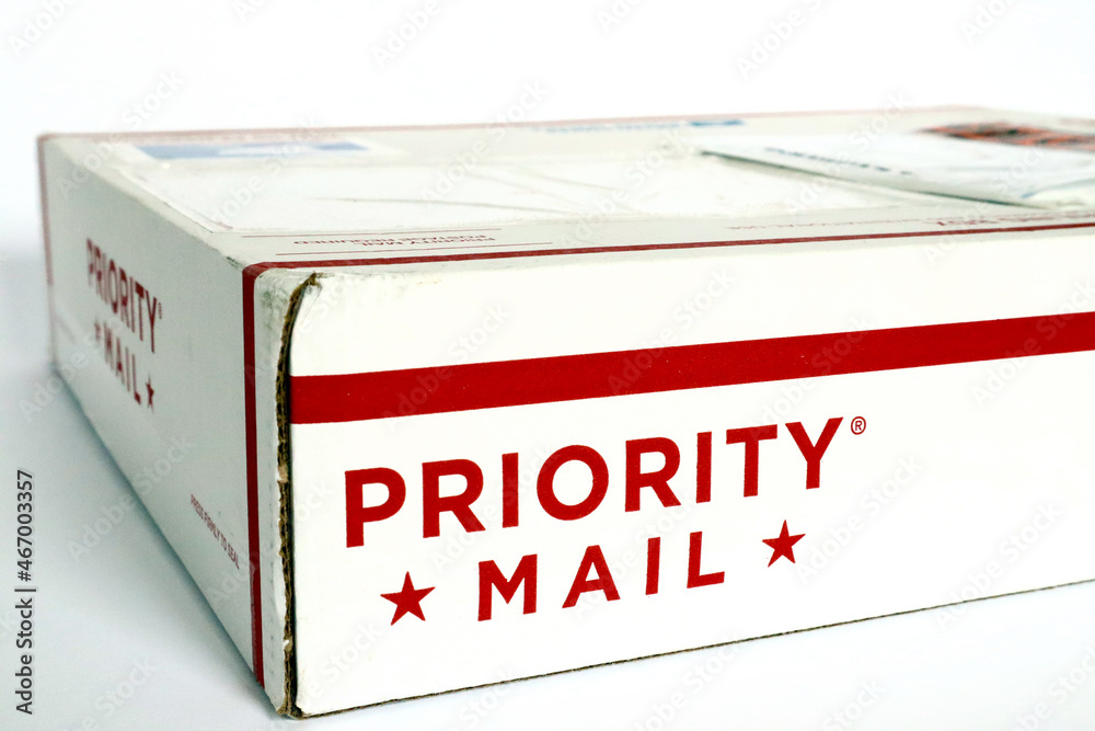 PRIORITY MAIL Mailing Box by USPS United States Postal Service Stock ...