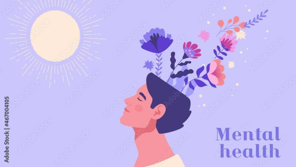 Mindfulness, positive thinking, self care idea, mental health ...