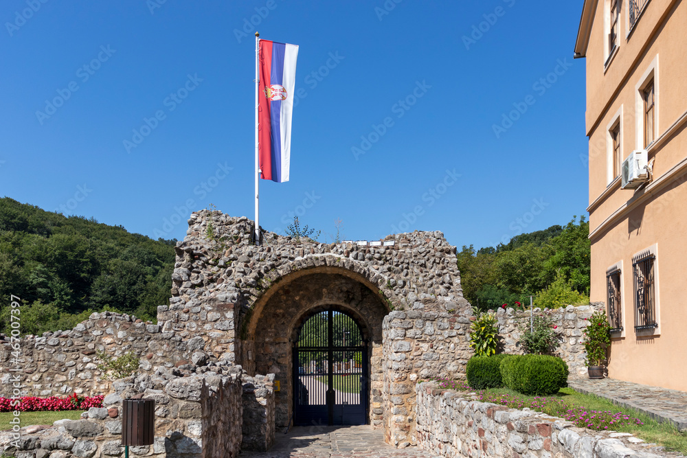 Medieval Orthodox Ravanica monastery of Ascension of Jesus, Serbia ...