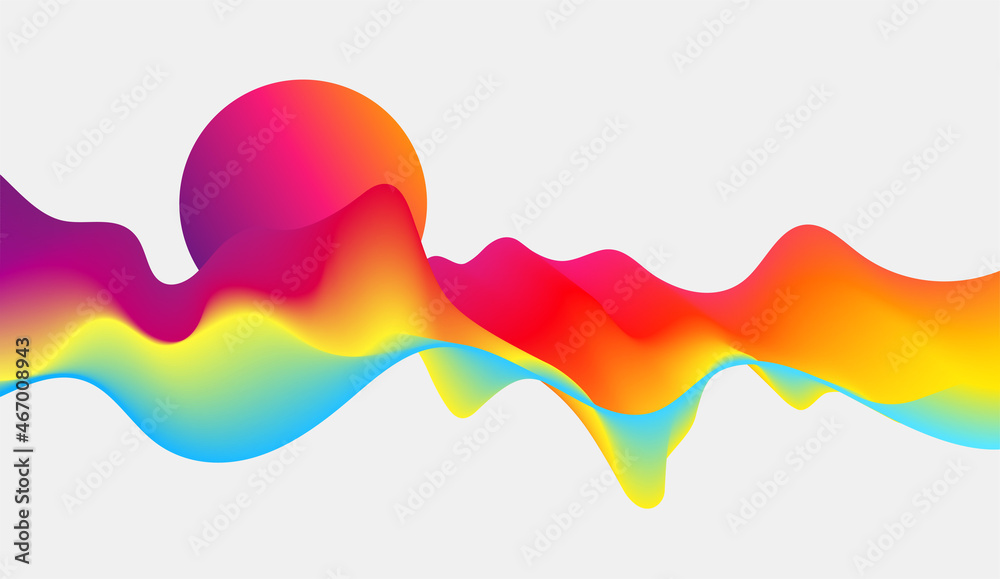 Vector abstract colorful flowing wave lines background. Design element ...