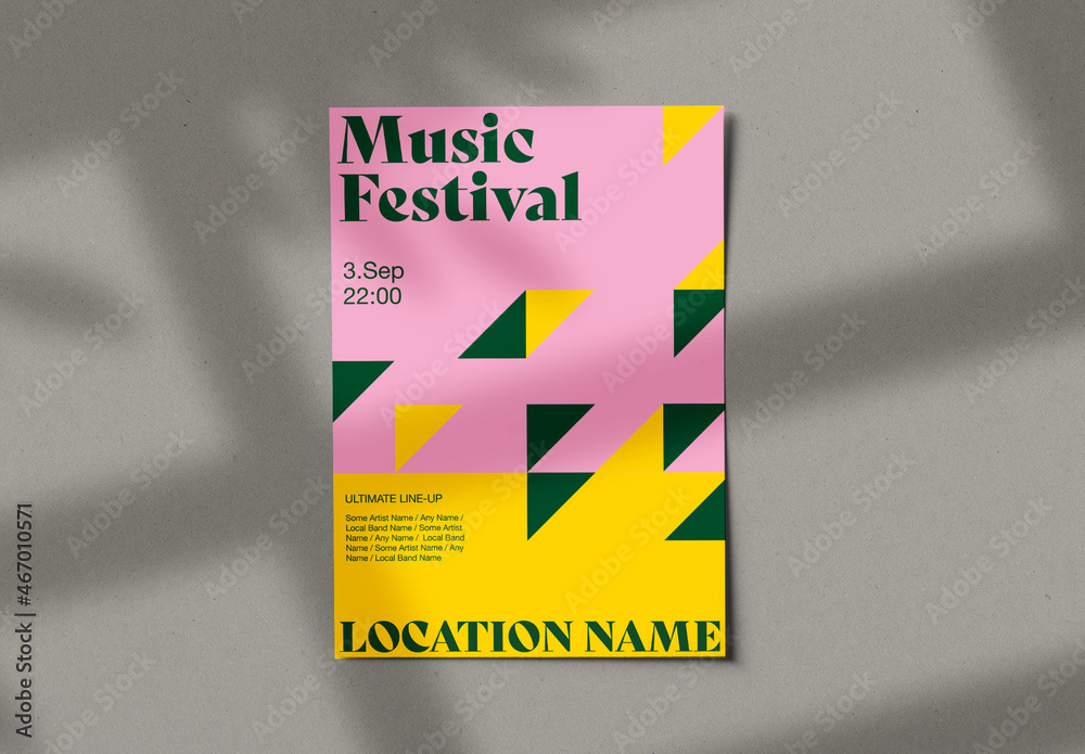 Professional Event Poster Layout Stock Template | Adobe Stock