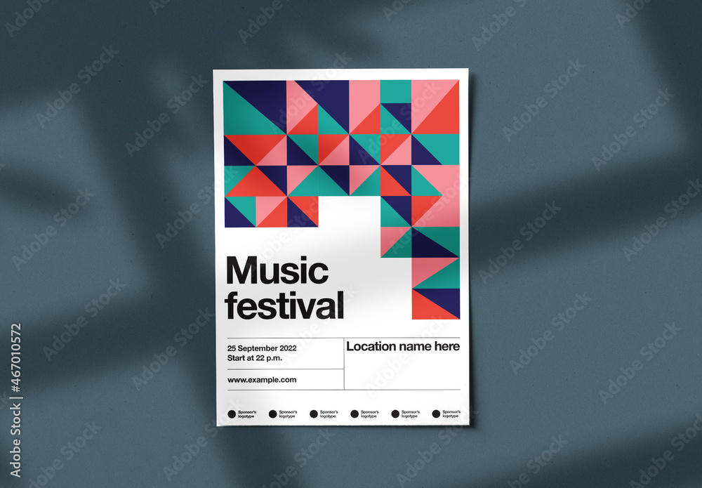 Professional Event Poster Layout Stock Template | Adobe Stock
