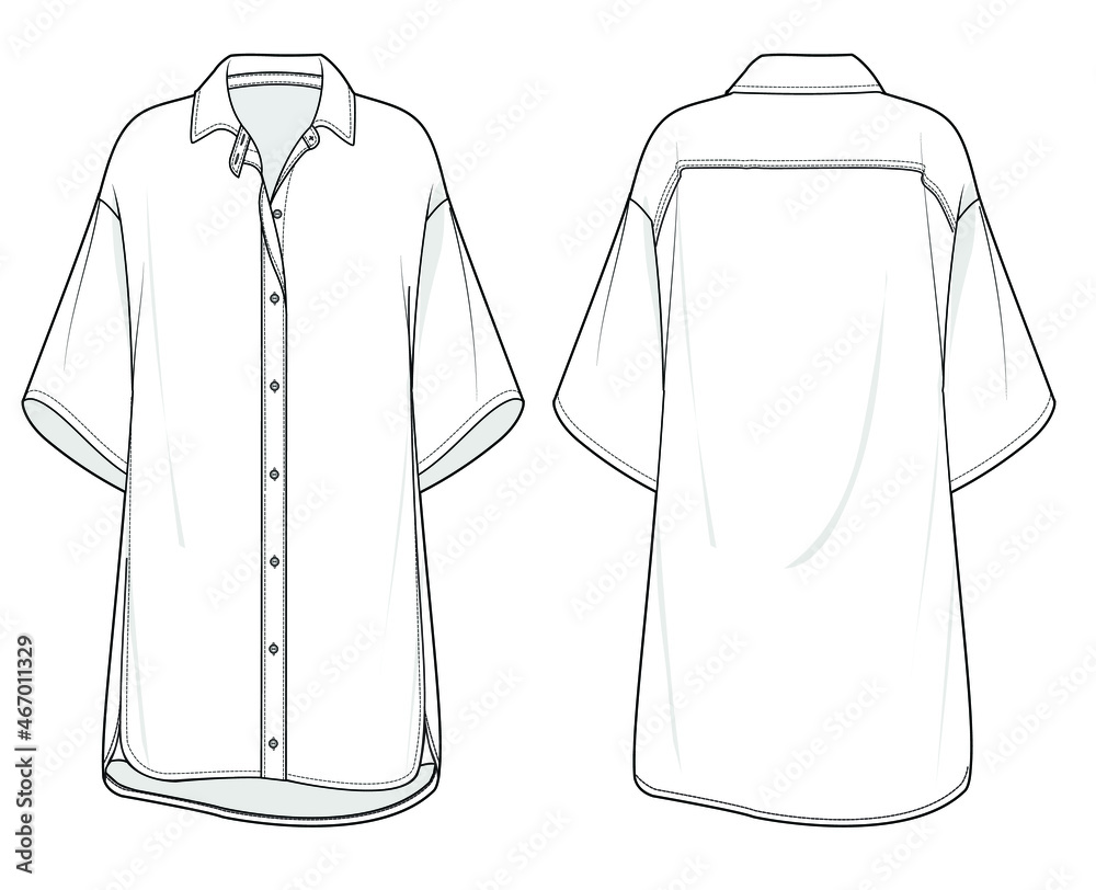 Shirt Dress, Drop Shoulder Shirt Dress, Drop Shoulder Kurta, Flared ...