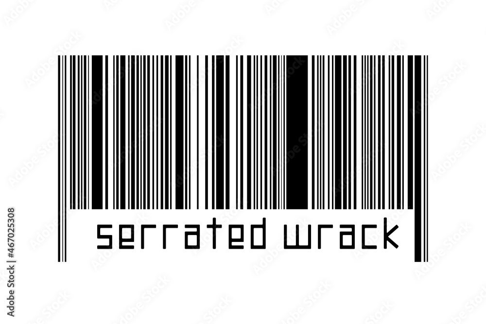 Digitalization concept. Barcode of black horizontal lines with ...