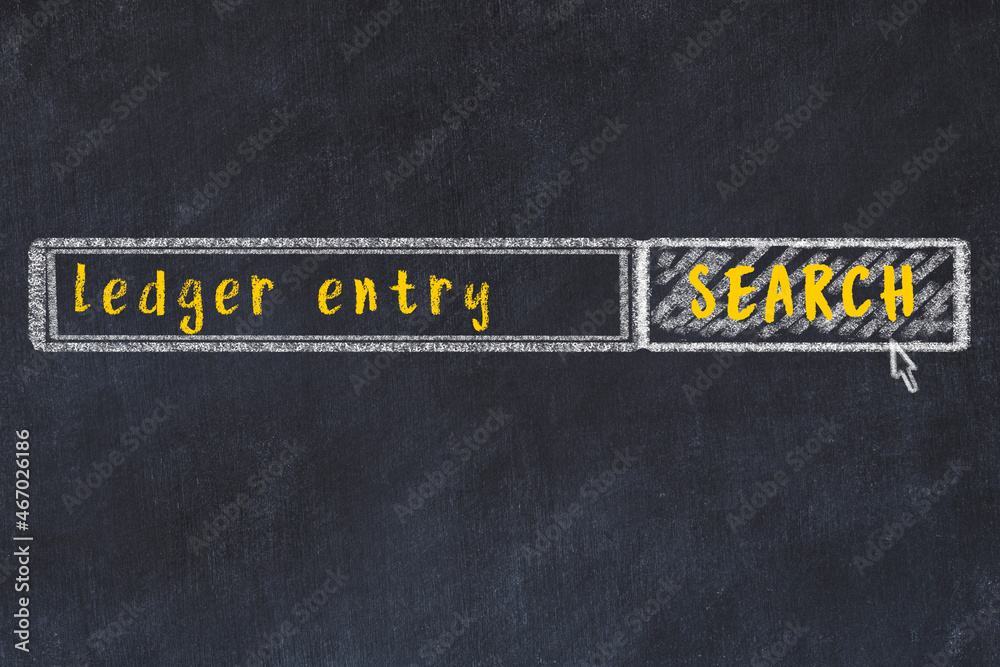 Chalk sketch of browser window with search form and inscription ledger ...