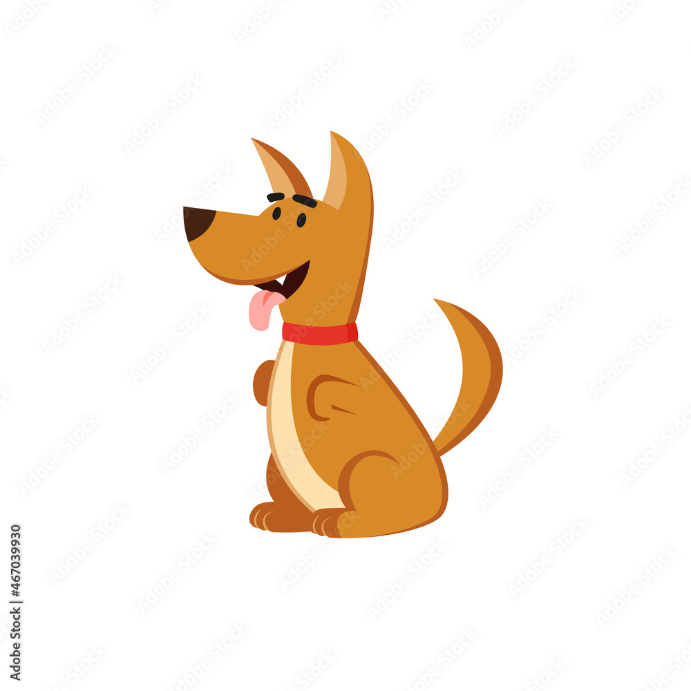 Perro animado. Mascota canino. Ilustración vectorial Stock Illustration ...