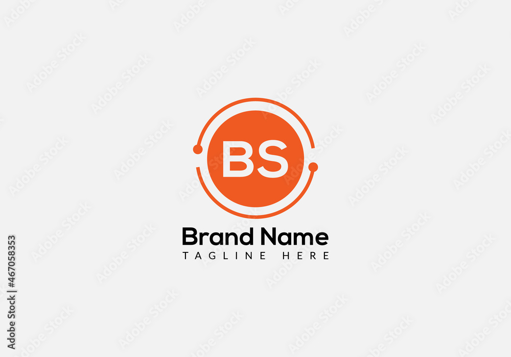 Abstract BS letter modern initial lettermarks logo design Stock Vector ...