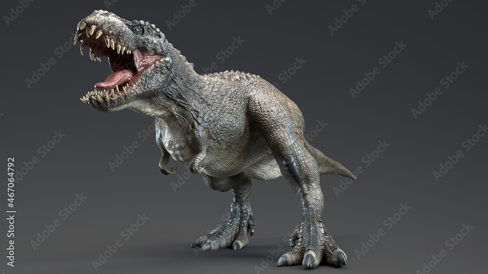V - Rex dinosaur , of background. 3d rendering Stock Illustration ...