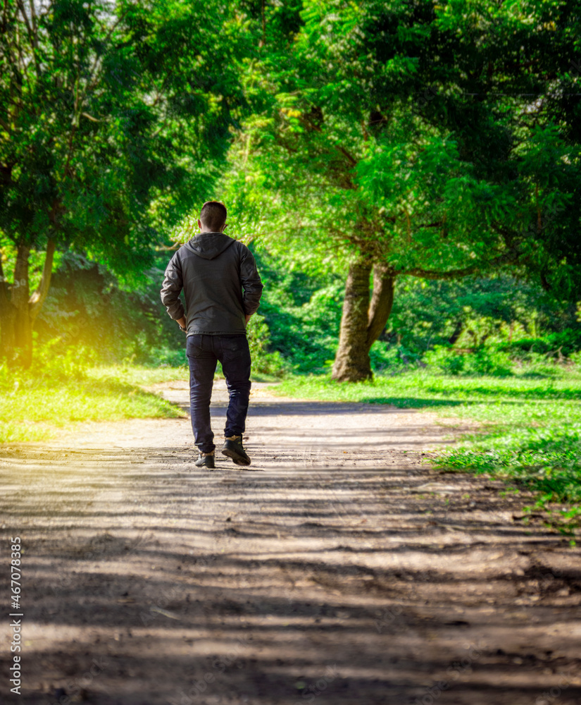 Lonely Person Walking