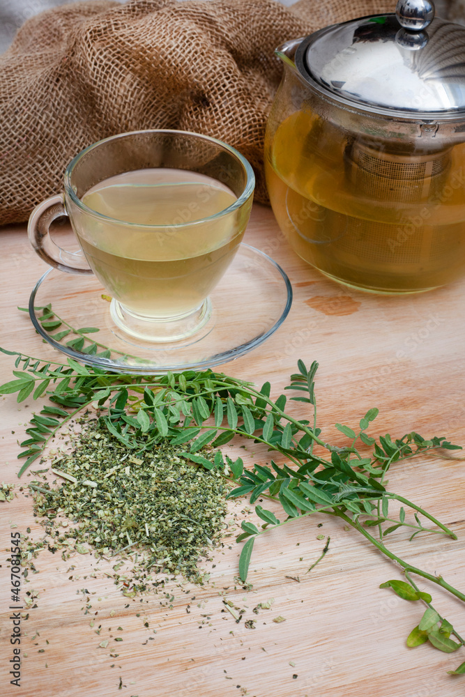 Cancer bush tea, traditional herbal medicine made from Sutherlandia ...