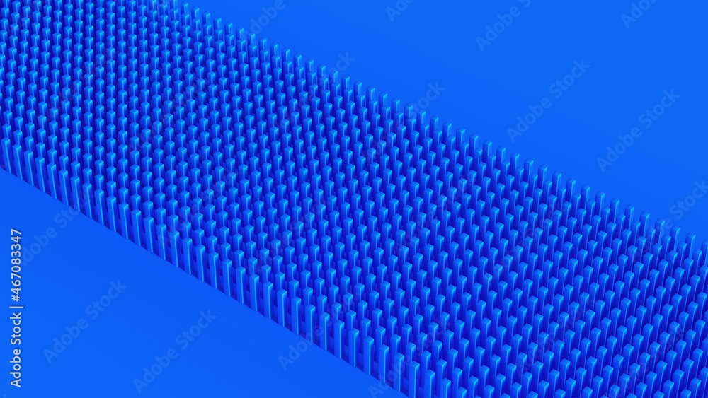 Blue Cube Pattern Surface with a Long Narrow Band of Square Boxes Grid ...