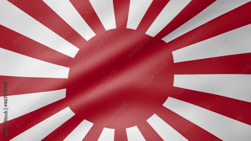 Animated Flag of Imperial Japan. Imperial Japan Beautiful 3D Realistic ...