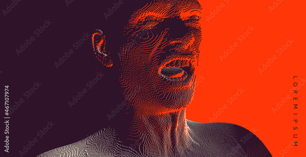 Furious screaming man. Emotional scream of a man with open shouting ...