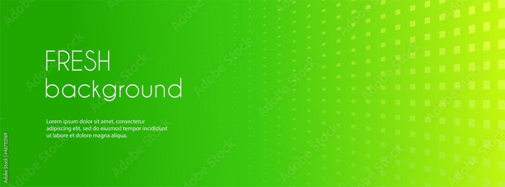 Abstract green gradient minimal vector banner. Fresh textured long ...