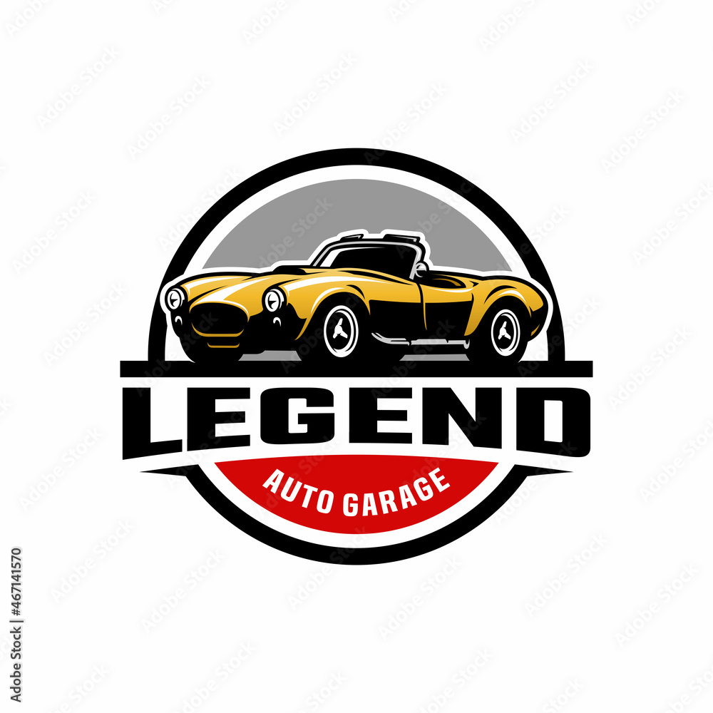 american vintage race car logo design isolated Stock Vector | Adobe Stock