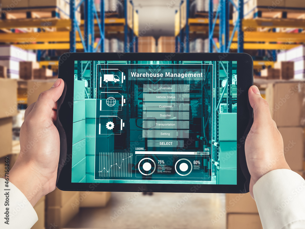 Warehouse management innovative software in computer for real time ...