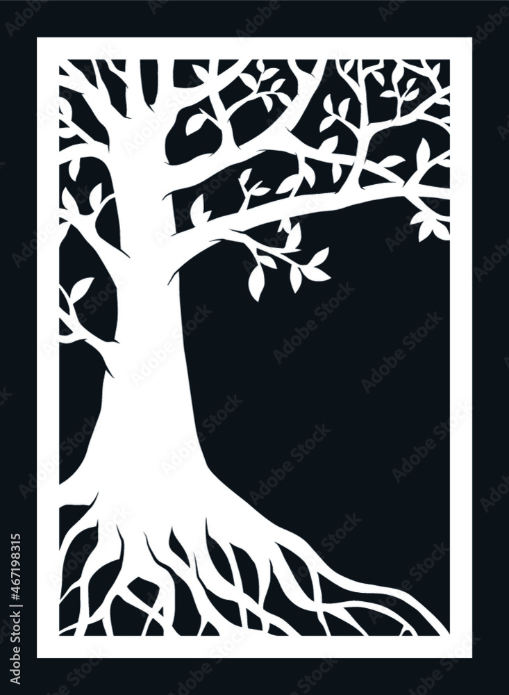Black Vector Art Tree Trimming