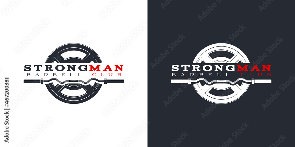 logo athletic club for bodybuilding, powerlifting, weightlifting ...