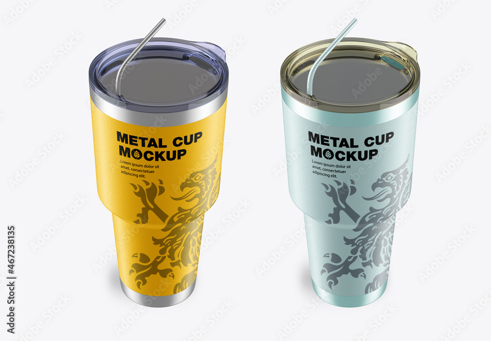 Stainless Steel Travel Cup Mockup Stock Template | Adobe Stock