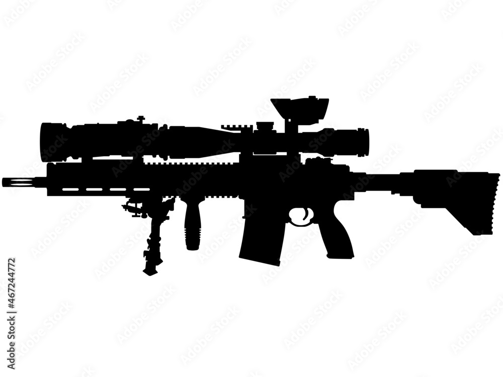 Vetor de Germany German fully automatic machine gun sniper rifle G28 ...