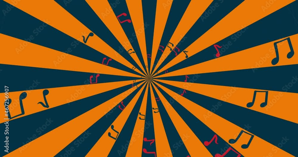 Animated colorful cartoon music background. 4K resolution. musical ...