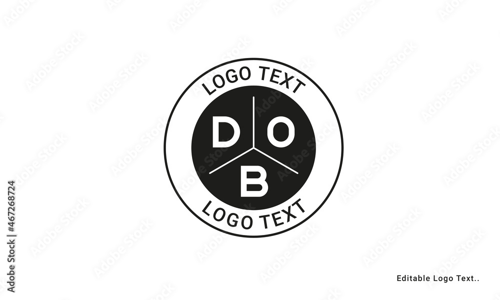 Vintage Retro DOB Letters Logo Vector Stamp Stock Vector | Adobe Stock