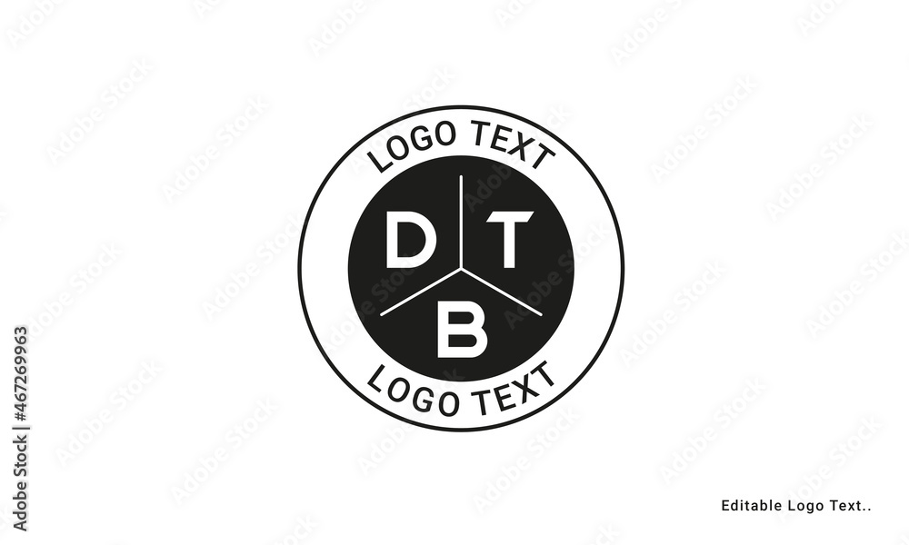 Vintage Retro DTB Letters Logo Vector Stamp Stock Vector | Adobe Stock