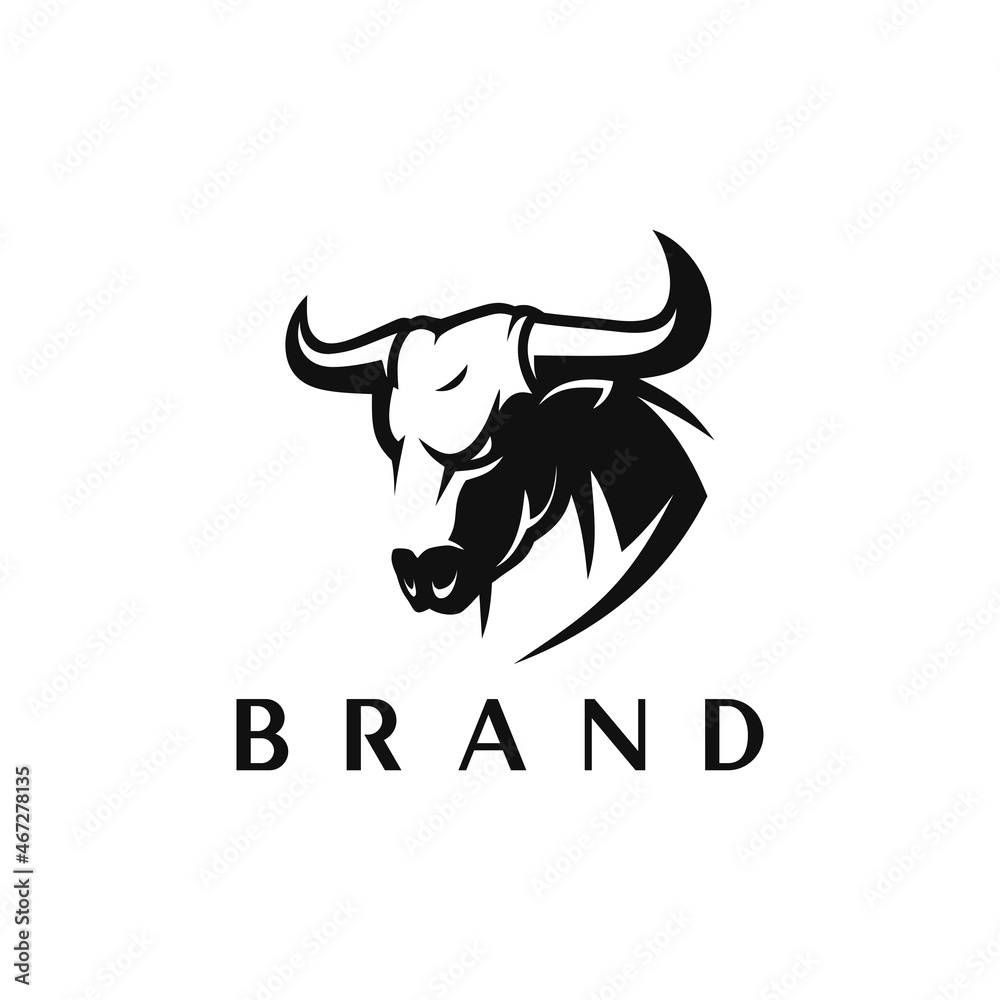 bull logo template Stock Vector | Adobe Stock