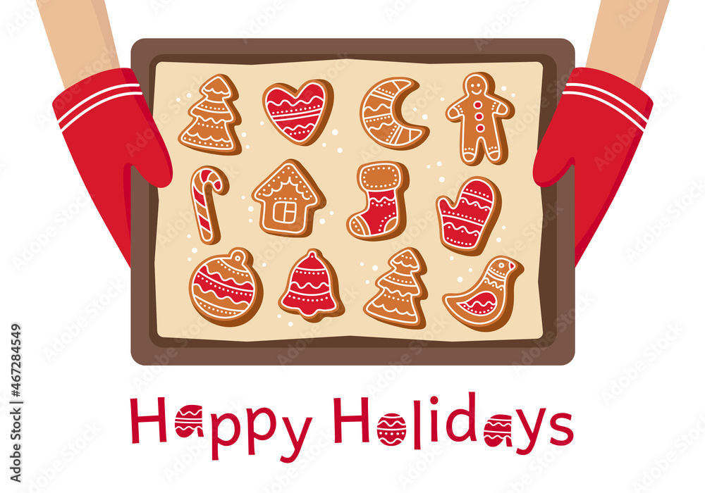 Man Baking Cookies Clipart