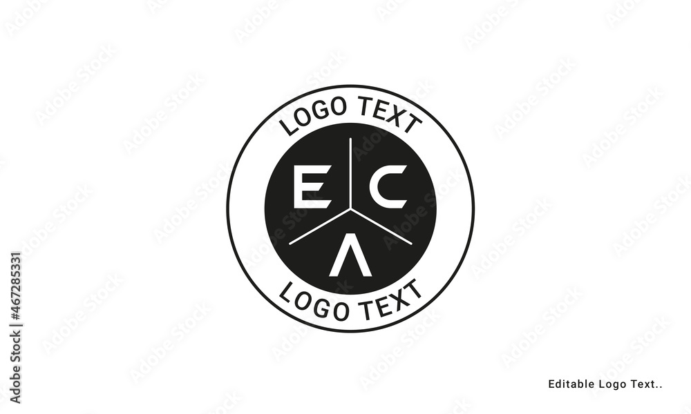 Vintage Retro ECA Letters Logo Vector Stamp Stock Vector | Adobe Stock