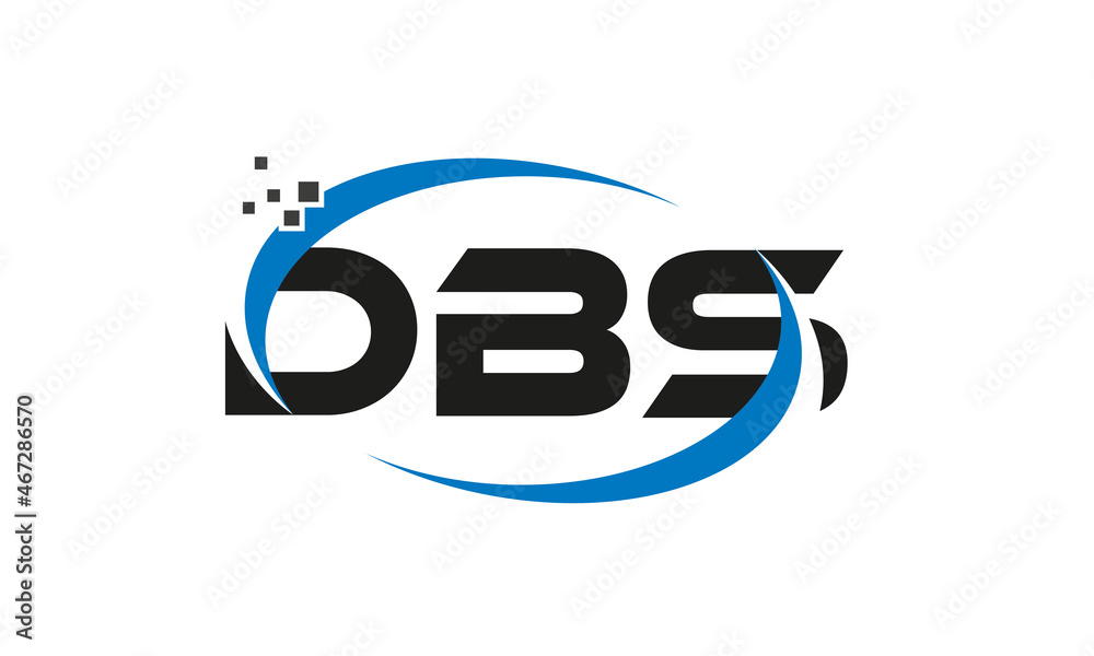 dots or points letter DBS technology logo designs concept vector ...