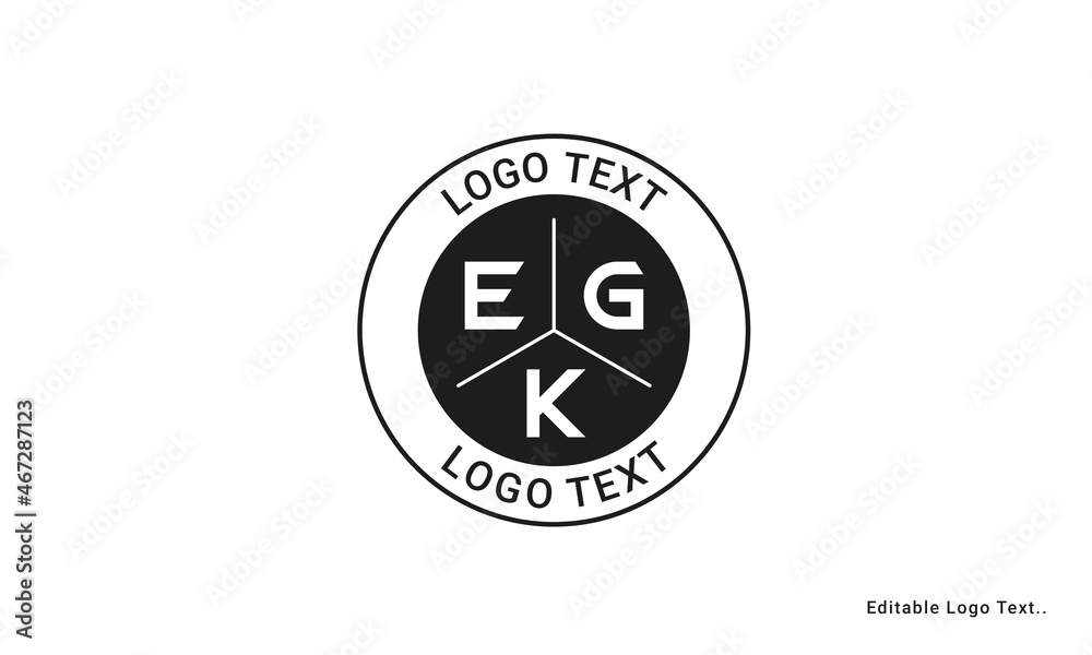 Vintage Retro EGK Letters Logo Vector Stamp Stock Vector | Adobe Stock