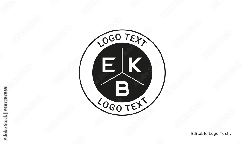 Vintage Retro EKB Letters Logo Vector Stamp Stock Vector | Adobe Stock
