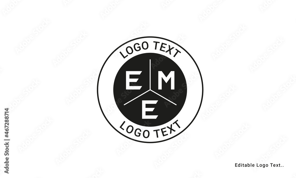 Vintage Retro EME Letters Logo Vector Stamp Stock Vector | Adobe Stock